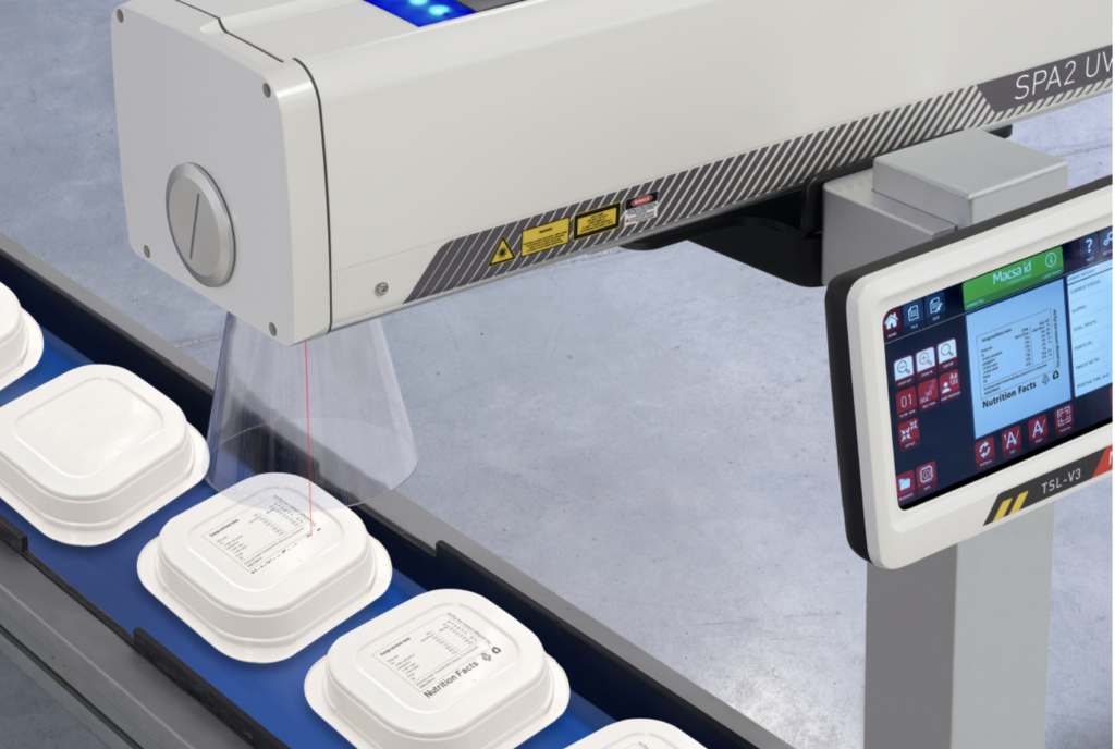 Direct laser marking on cardboard and plastic containers - Macsa ID